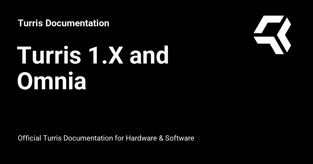 Turris 1.X and Omnia - Turris Documentation