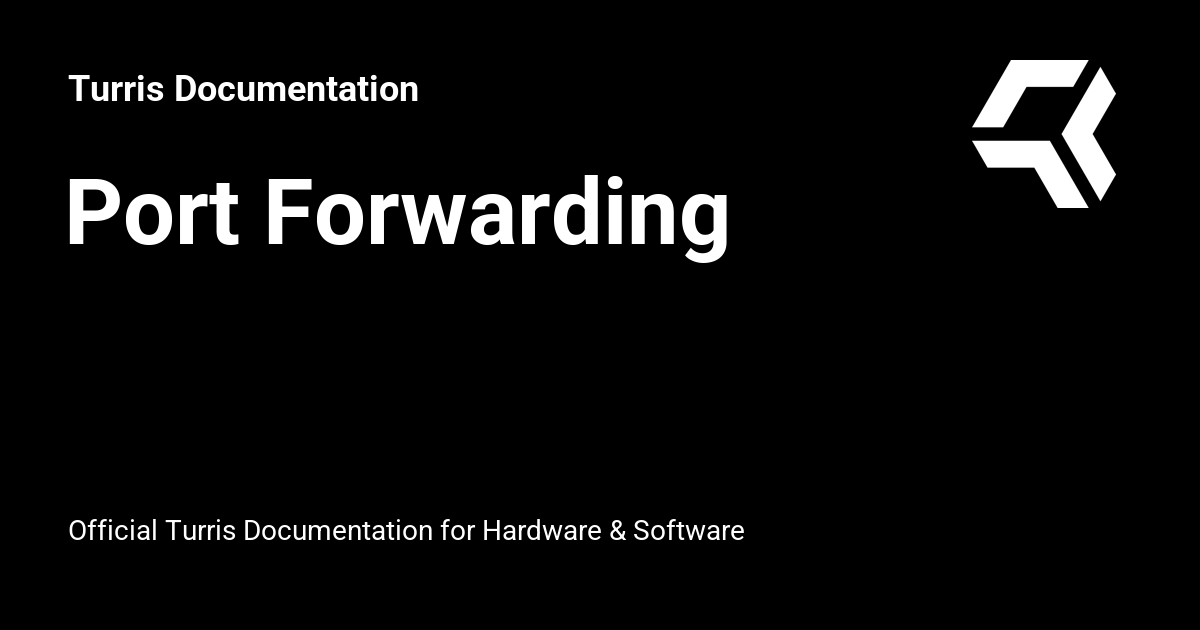 Port Forwarding - Turris Documentation