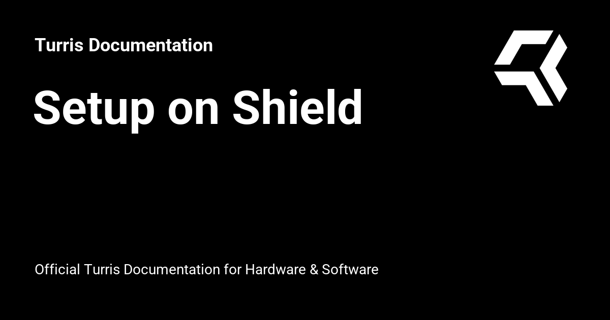 Setup on Shield - Turris Documentation