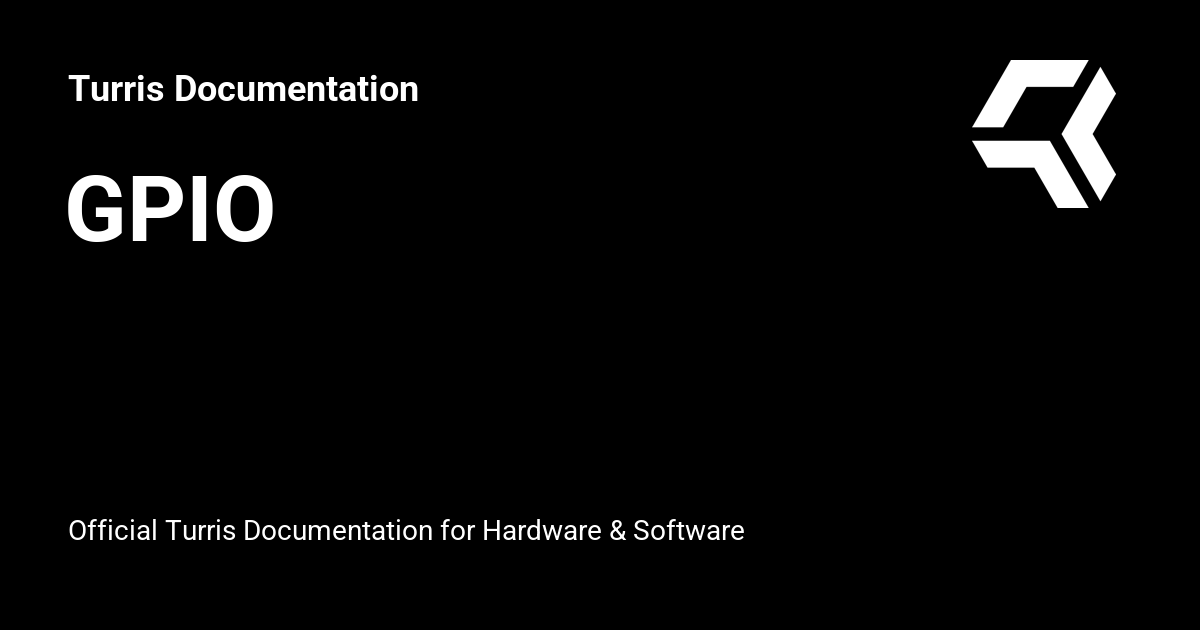 GPIO - Turris Documentation